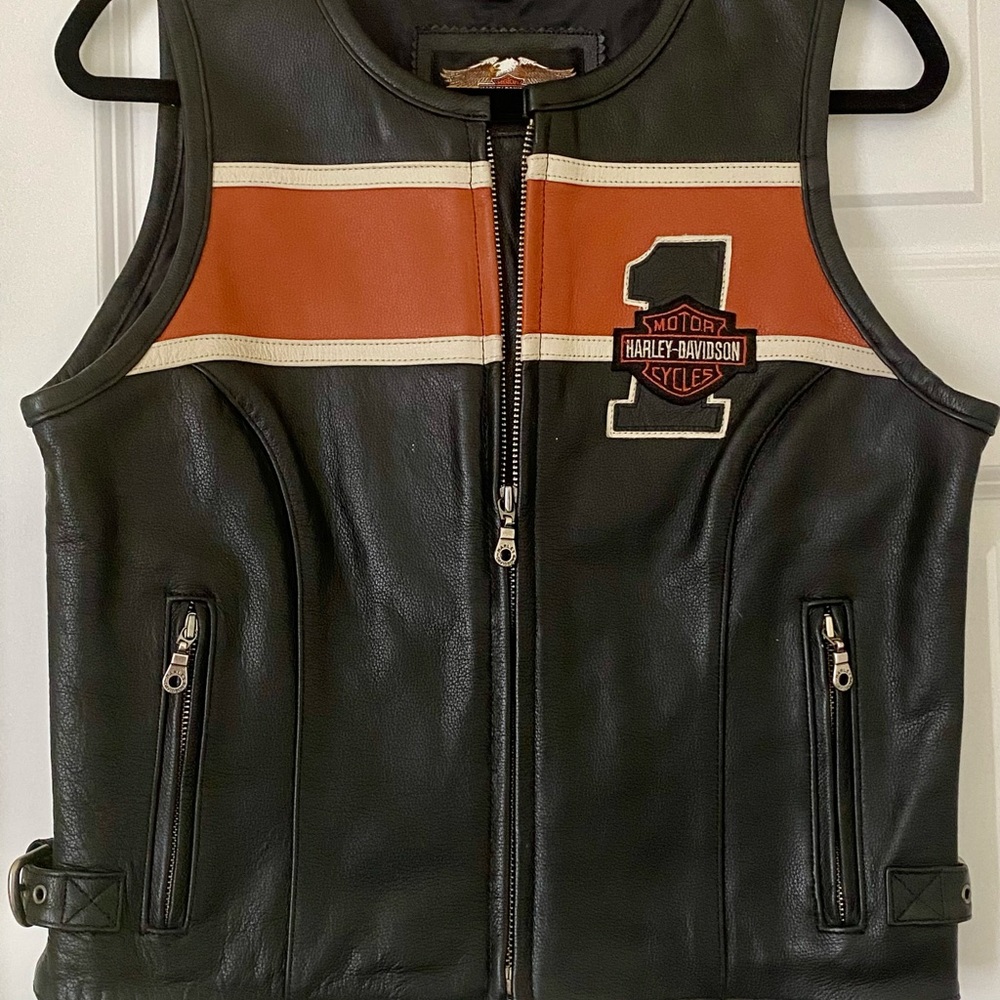 Harley Davidson Leather Riding Vest - Gem